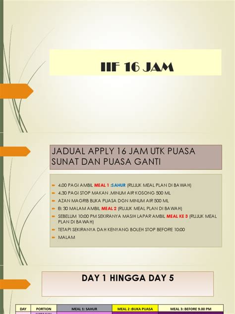 Meal Plan 16 Iif Pdf