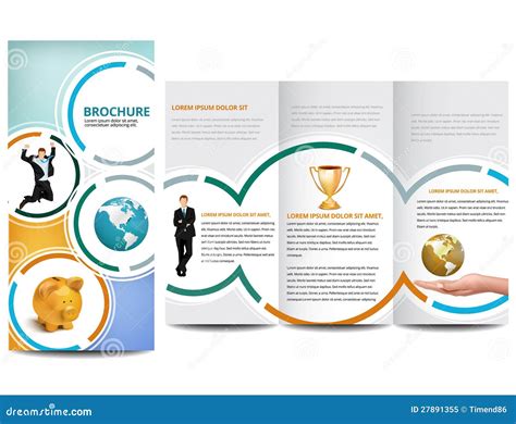 Circle Brochure Cartoon Vector 27891355