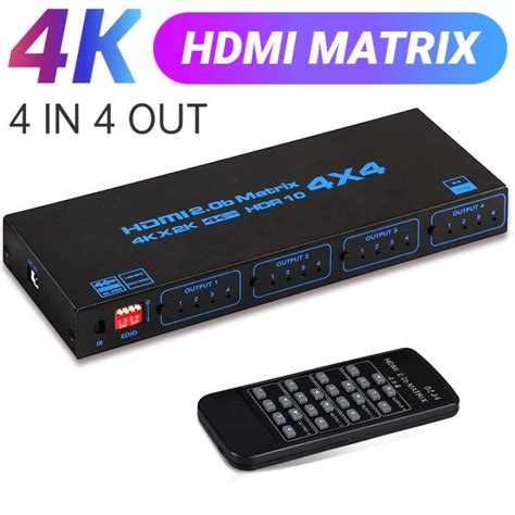 K Hz HDMI Matrix Switch In Out Matrix HDMI Switcher Splitter Selector X Support