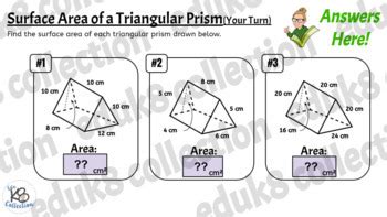 Surface Area Of A Triangular Prism Digital Printable Assignment
