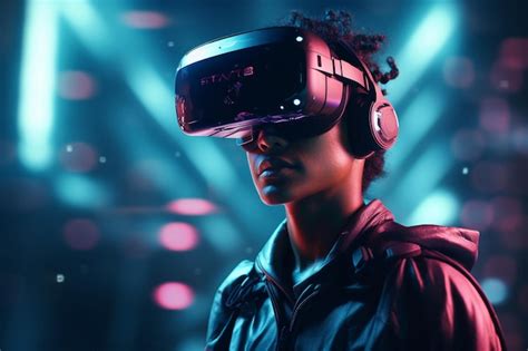 Premium Ai Image Virtual Reality Technology Concept Applied To Entertainment