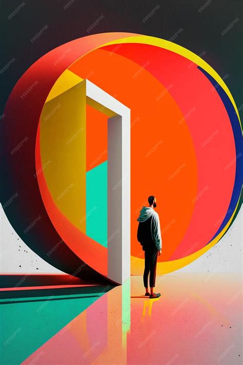 Premium Ai Image Person Standing In Front Of An Open Door Generative Ai