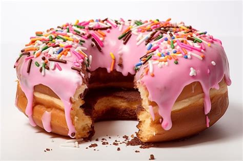 Premium Photo Donuts With A Slice Cut Out To Reveal The Inside