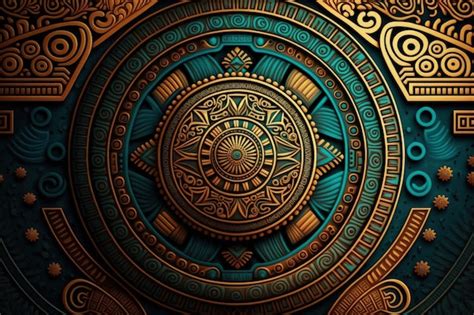 Premium Ai Image Background With Mayan Patterns Adornments Background