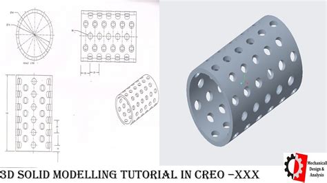 3d solid modelling tutorial in creo xxx youtube