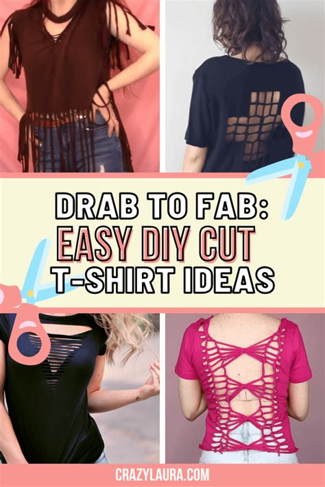 Drab To Fab 10 Easy Diy Cut T Shirt Ideas Crazy Laura