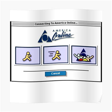 Connecting To Aol Poster For Sale By E6designs Redbubble