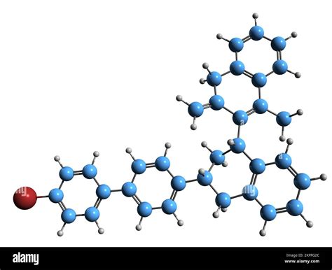 3d Image De La Formule Squelettique De Brodifacoum Structure Chimique