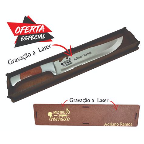 Faca De Churrasco 9 Polegadas Com Abridor Personalizada E Estojo Shopee Brasil