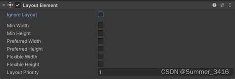 Unity学习笔记之ugui组件——layout Element（布局元素）unity Layout Element Csdn博客
