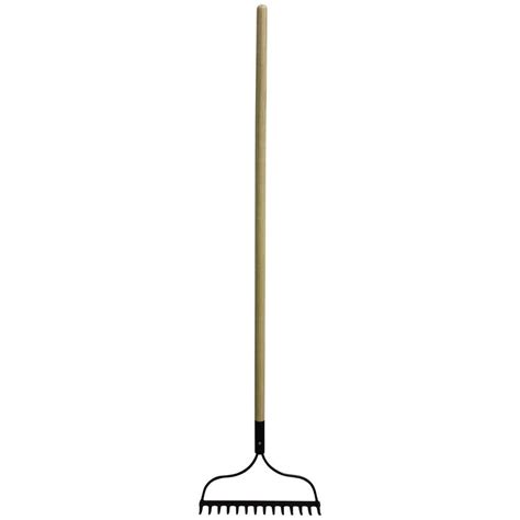 Workforce 54 In Wooden Handle 14 Gauge Steel Rake 1322 1 The Home Depot