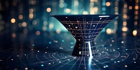 Exploring Abstract Data Through A Magnifying Glass On A Dark Blue Background Concept Abstract