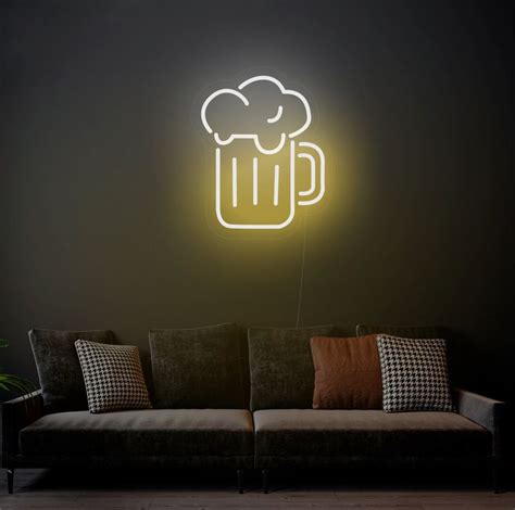 Beer Led Neon Sign Interior Decor Room Decor Wall Decor Custom Sign