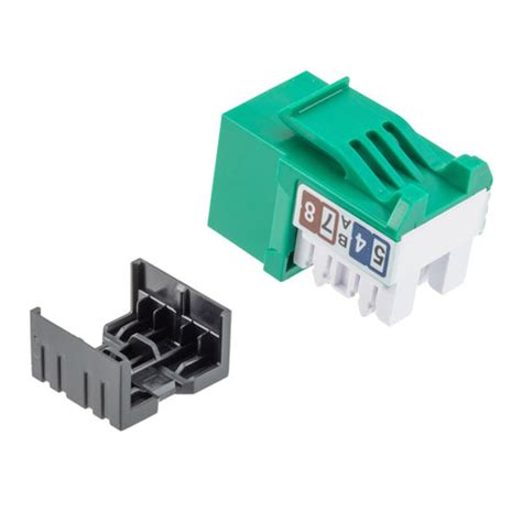 Cat A RJ Keystone Jack IDC Degrees Punch Down UTP Unshielded Twisted Pair Green