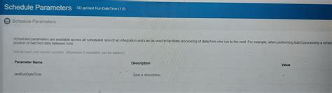 Soalicious Oic Schedule Parameters To Get Last Run Date And Time