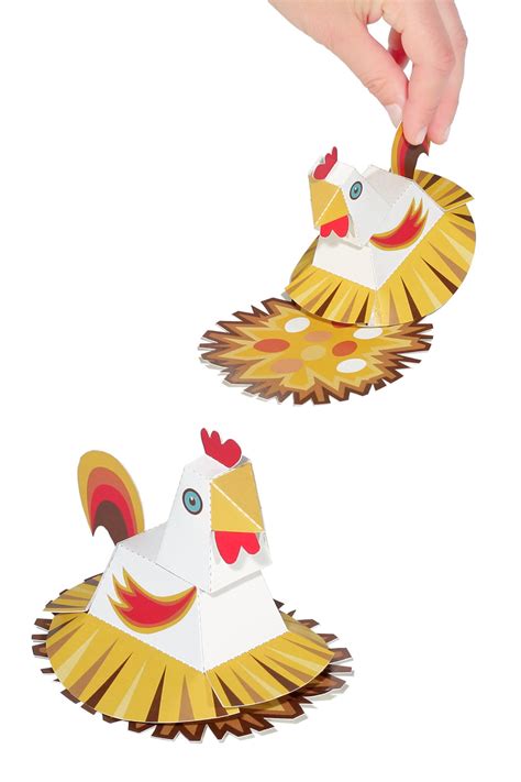 Farm Animals Paper Toys Diy Paper Craft Kit 3d Paper Etsy