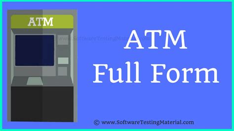 Atm Full Form What Is The Full Form Of Atm Machine