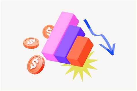 3d Decreasing Bar Graph Business Free Photo Rawpixel