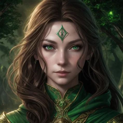 A Female Wizard With Brown Hair And Green Eyes Who Is A Wizard Free