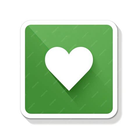 Premium Ai Image A Green Heart Icon On A White Background