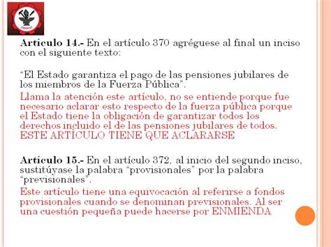 Análisis de la enmiendas constitucionales CEDOCUT