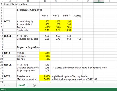 Comparable Company Analysis Excel Template