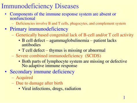 Ppt Immunodeficiency Diseases Powerpoint Presentation Free Download