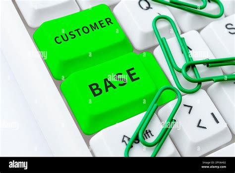 Hand Writing Sign Customer Base Business Idea Encourage Customers To