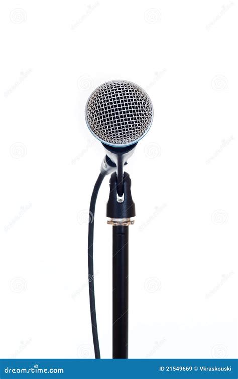Microphone Isolated On White Stock Image Image Of Broadcasting