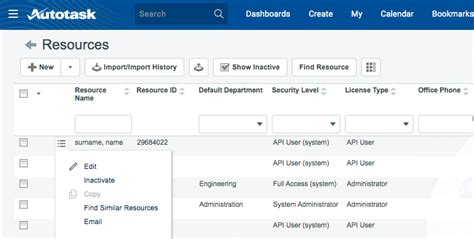 Create Autotask Api User