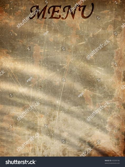 Old Paper Texture Menu Written On Stock Illustration 43209196