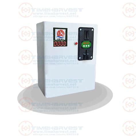Coin Operated Timer Control Board Power Supply Box With Multi Coin Selector Acceptor Washing