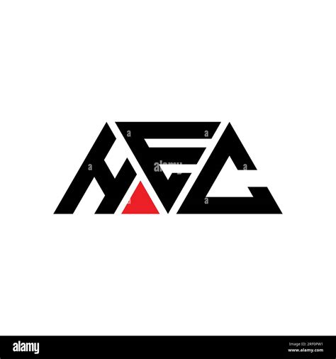 Hec Triangle Letter Logo Design With Triangle Shape Hec Triangle Logo