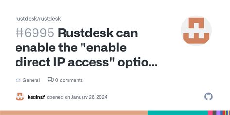 Rustdesk Can Enable The Enable Direct Ip Access Option By Default
