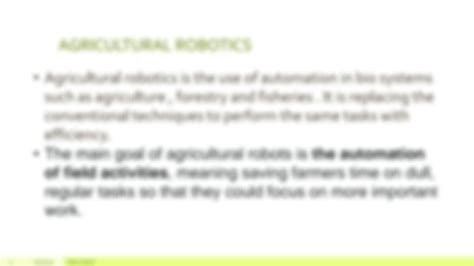 Solution Robotics In Agriculture Studypool