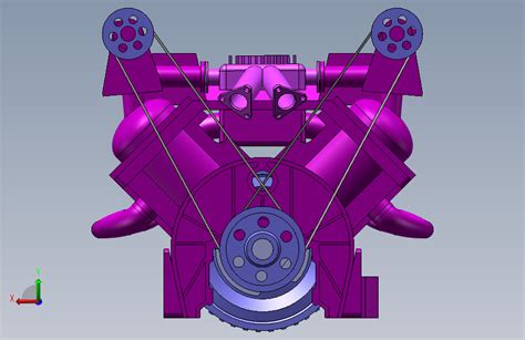 V8发动机solidworks 2021模型图纸下载 懒石网