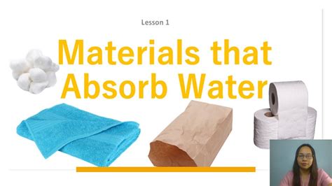 Science 4 Q1 Module 1 Lesson 1 Materials That Absorb Water Youtube