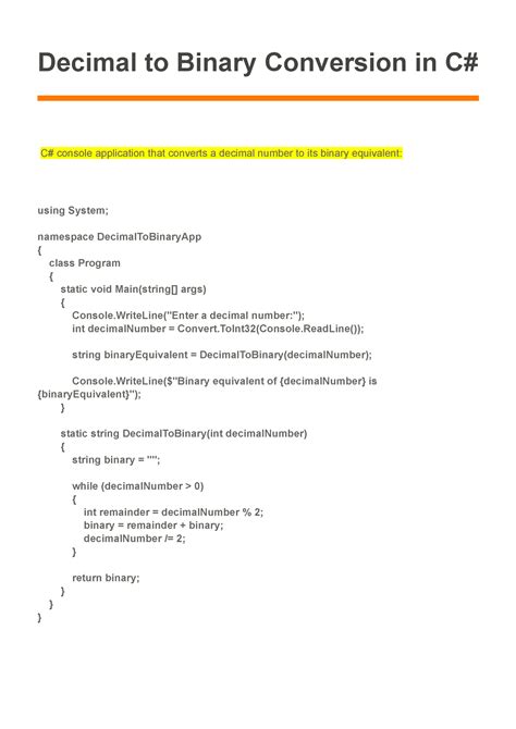 Decimal To Binary Conversion In Visual Studio Code Use The Terminal