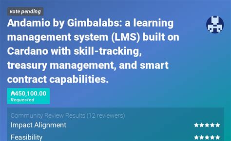 Andamio By Gimbalabs A Learning Management System Lms Built On Cardano With Skill Tracking