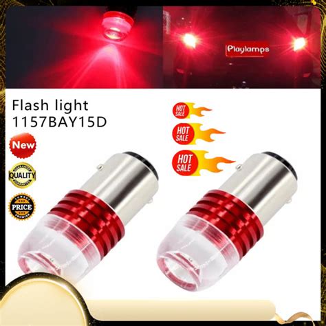 ไฟแฟลช Led รถยนต์2ชิ้น ไฟกะพริบไฟเบรครถยนต์ไฟท้ายเบรกอัตโนมัติสำหรับรถยนต์ Th