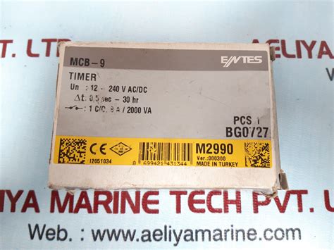 Entes Mcb 9 Time Relay Aeliya Marine Tech®