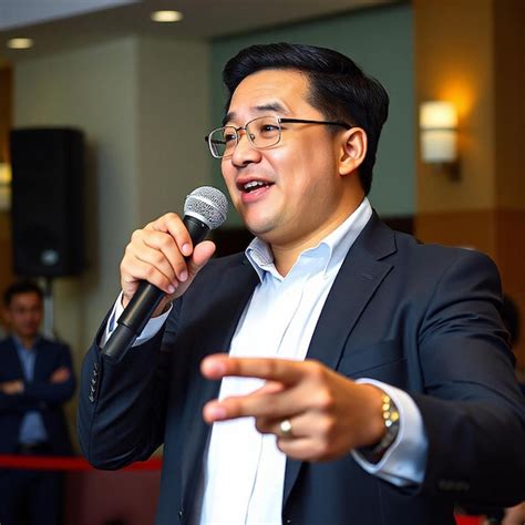 Techsavvy Man In Modern Office Pointing At Holographic Interface Premium Ai Generated Image