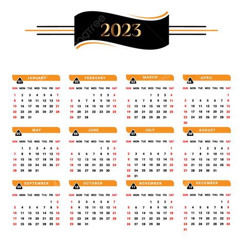 2023 Calendário Amarelo E Dourado Preto Com Design Exclusivo Png