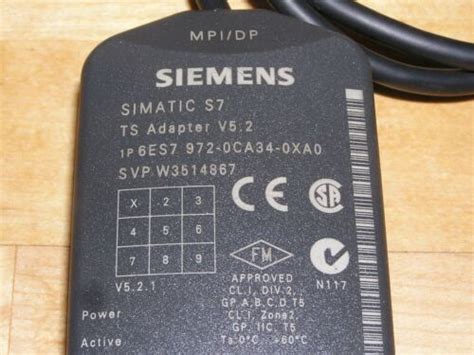 Siemens 6ES7972 0CA34 0XA0 Simatic S7 TS Adapter MPI DP V5 2 As New