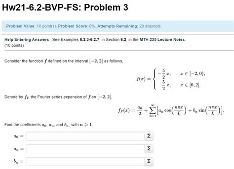Solved Hw21 62 Bvp Fs Problem 3 Problem Value 10
