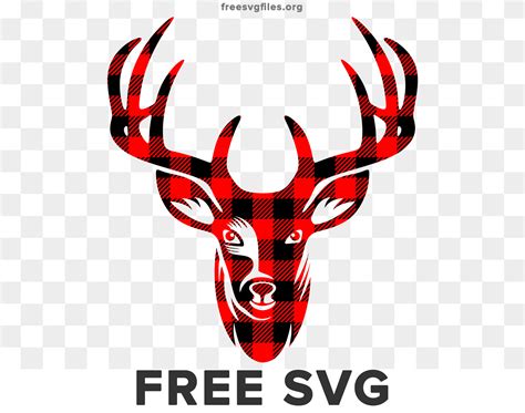 Free Buffalo Plaid Deer Head Svg Download For Free