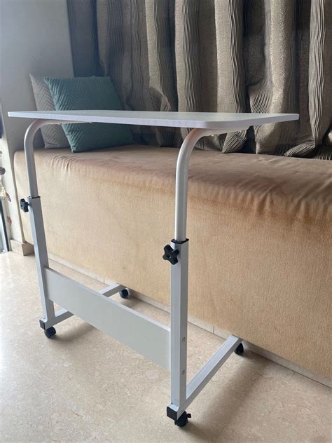 60cm 80cm Movable Laptop Table Computer Study Desk Bedside Bed Sofa Side Table Height