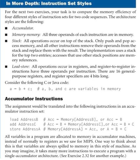 Solved In More Depth Instruction Set Styles For The Next