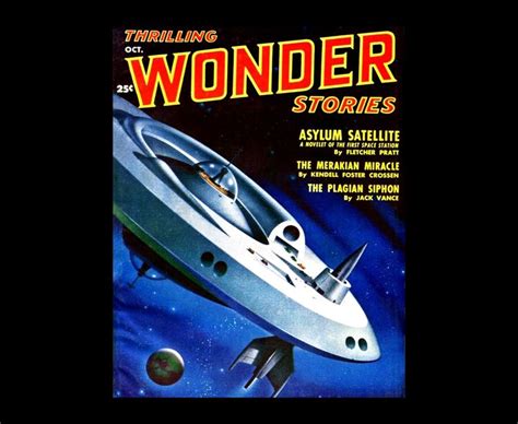 1940s Wonder Stories Science Fiction Pulp Magazine Cover Poster Print