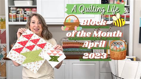 Quilt Block Of The Month April 2023 A Quilting Life Youtube